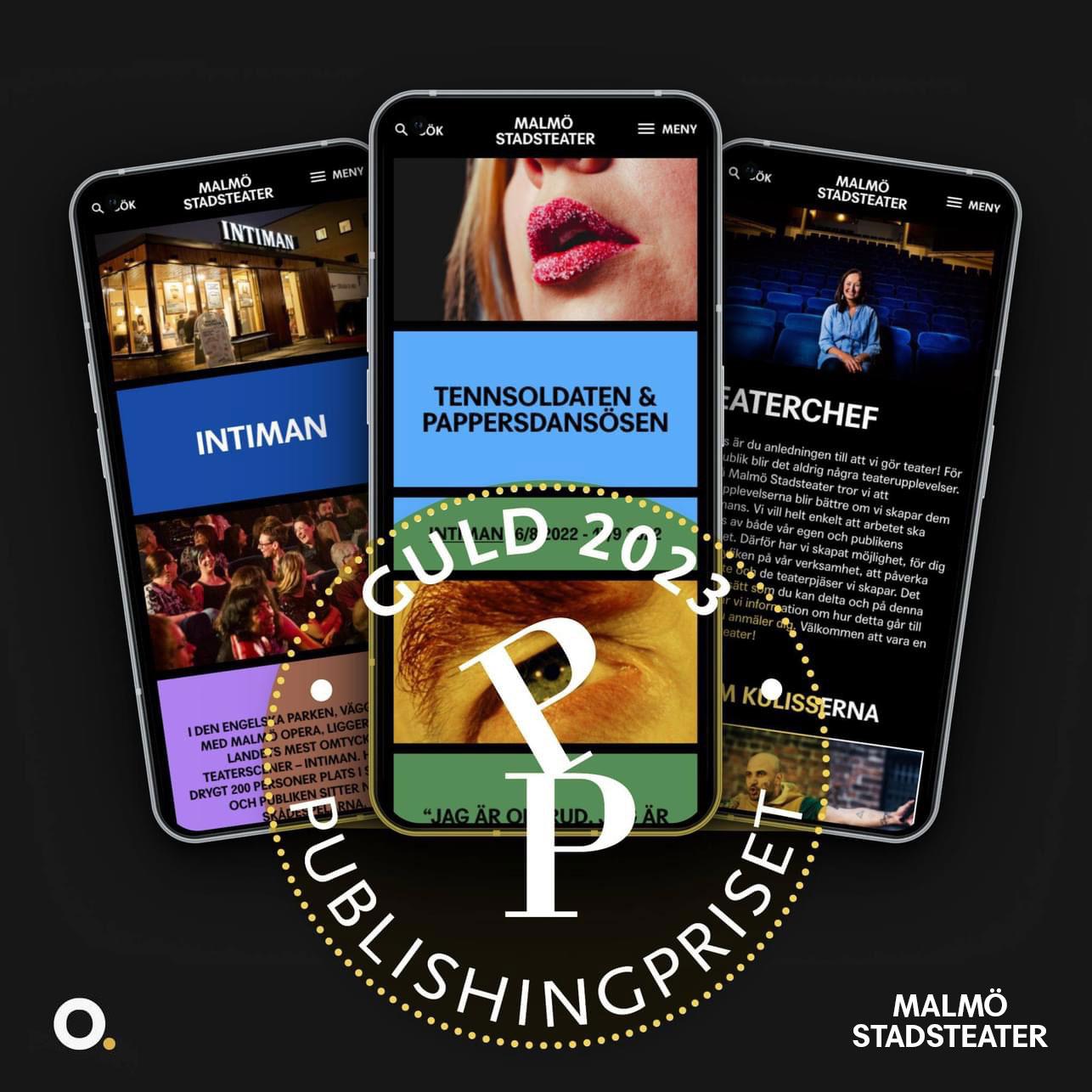 Malmö Stadsteaters nya hemsida tilldelas Svenska Publishingpriset 2023! | Malmö Stadsteater